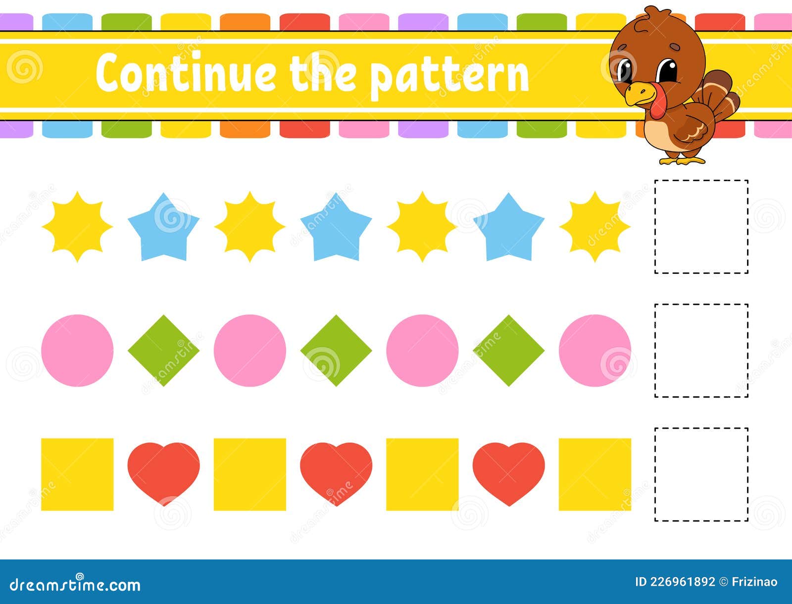 Continue the Pattern. Education Developing Worksheet. Game for Kids ...