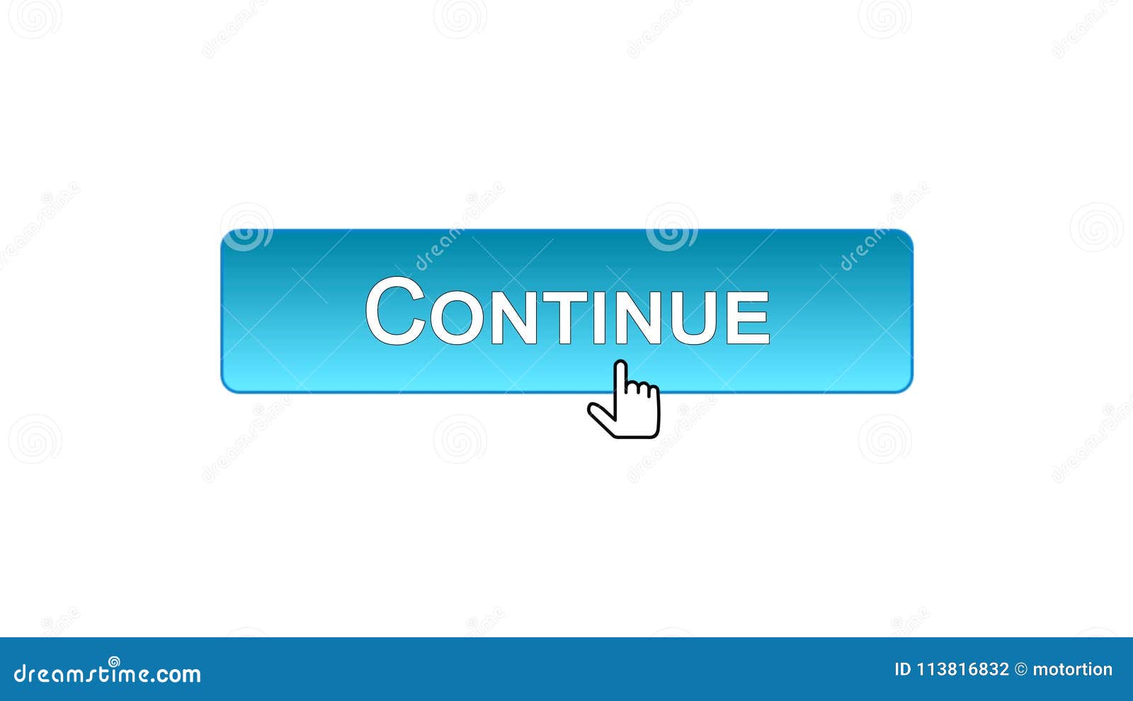 Continue Web Interface Button Clicked Mouse Cursor Blue Color