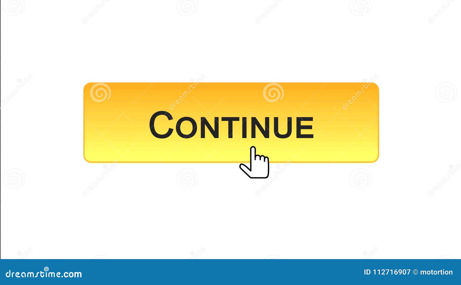 Continue Web Interface Button Clicked Mouse Cursor, Orange Color ...