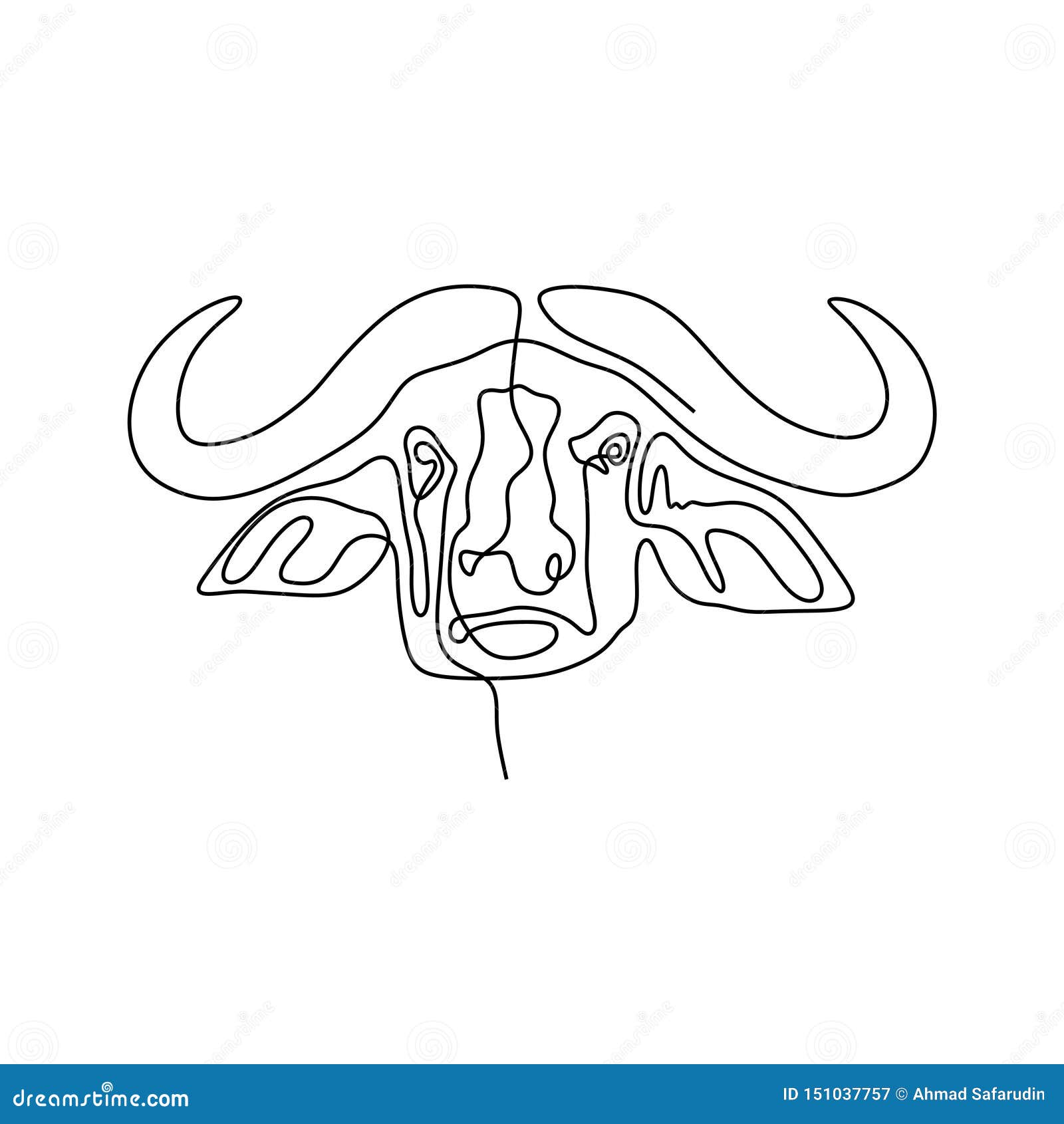 Continues Line Drawing of Bull Head Stock Vector - Illustration of ... Continues Line Drawing of Bull Head Stock Vector - Illustration of ...