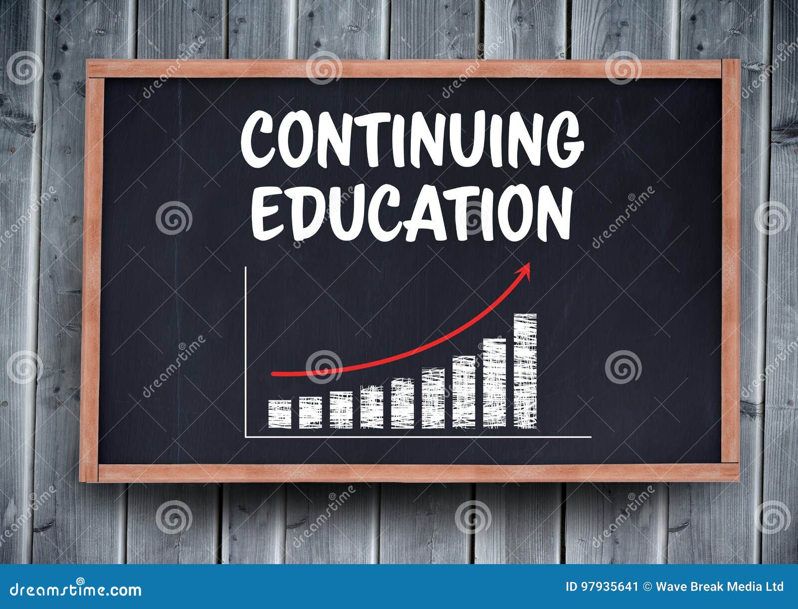 Continuing Education on Blackboard Stock Illustration - Illustration of ...