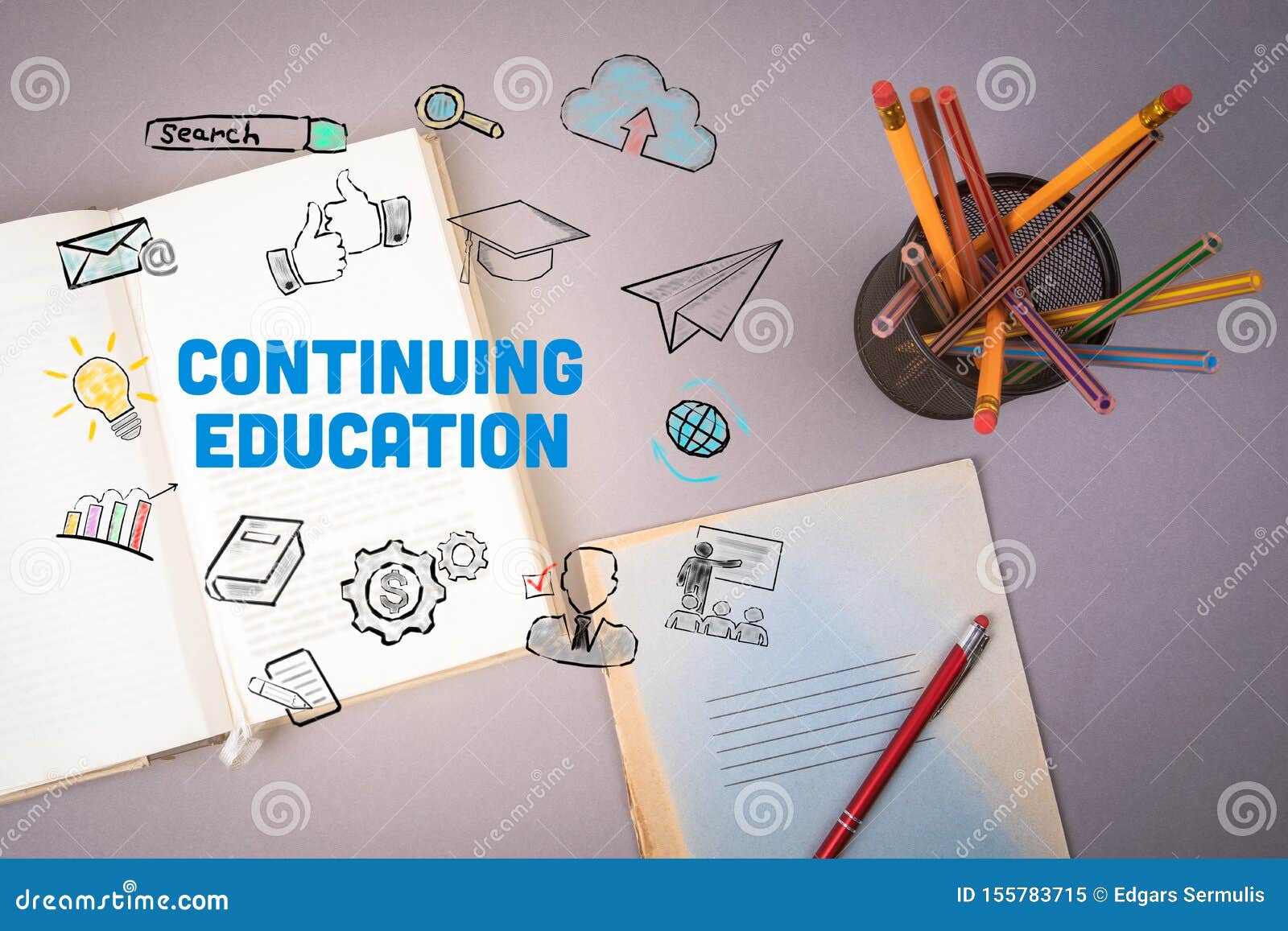 Continuing Education Concept Stock Image - Image of document, marketing ...