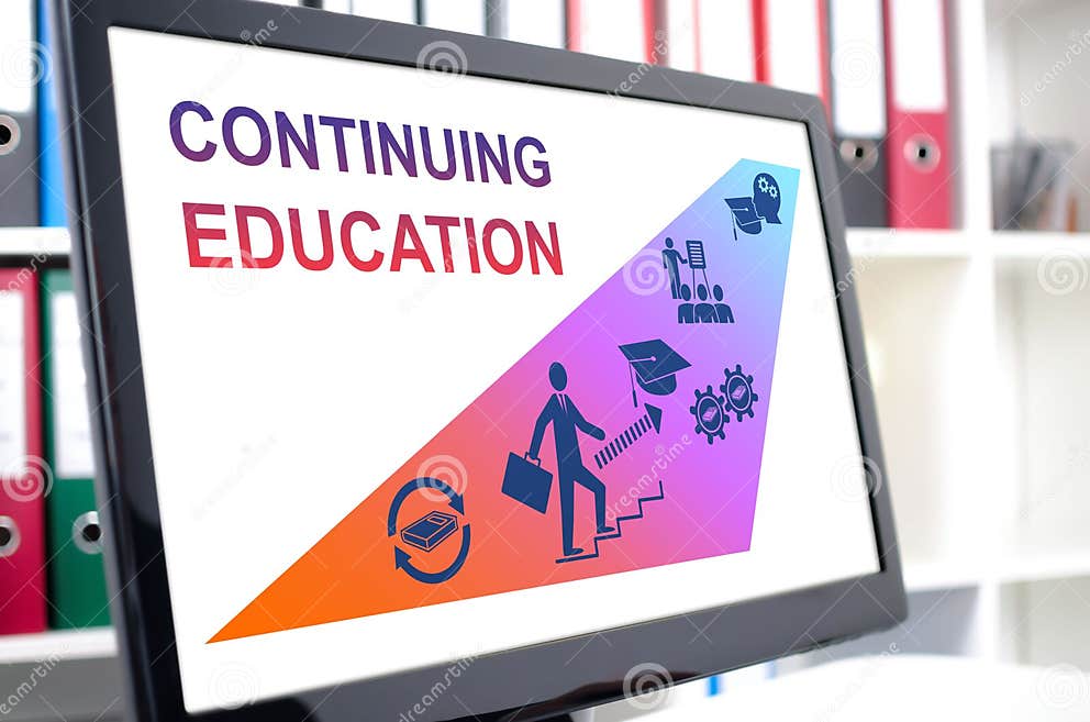 Continuing Education Concept on a Computer Screen Stock Photo - Image ...