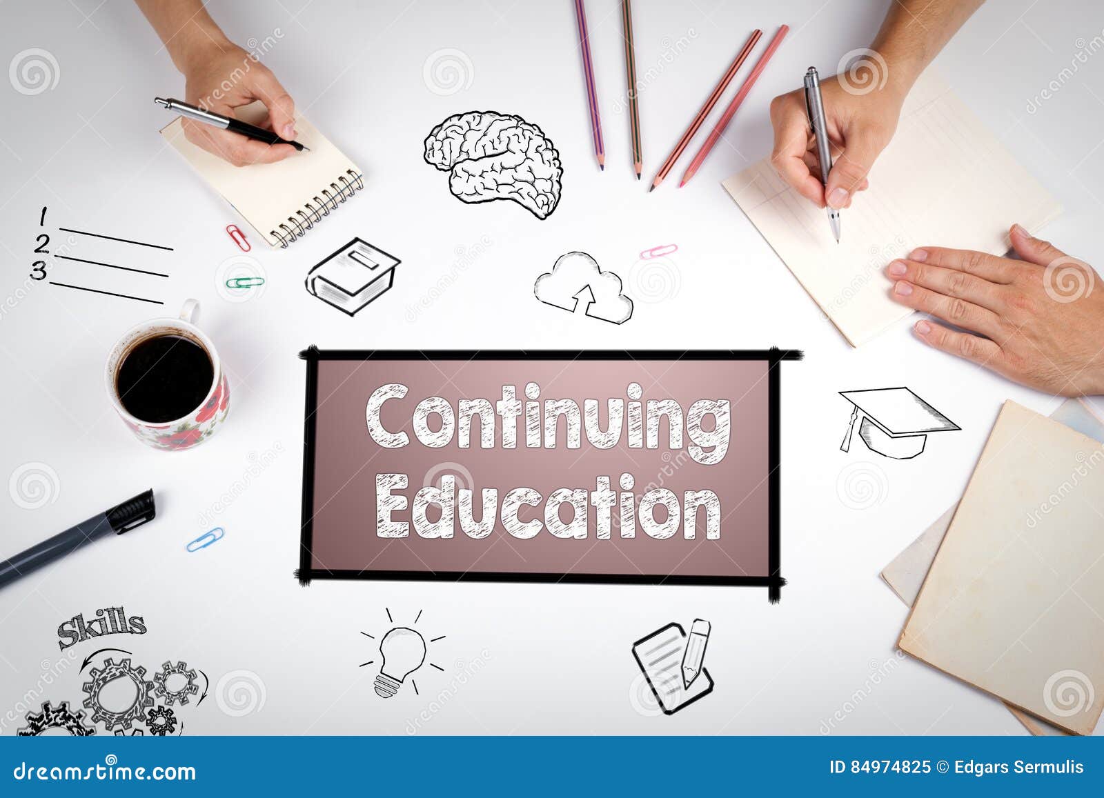 Continuing Education Concept. the Meeting at the White Office Table ...