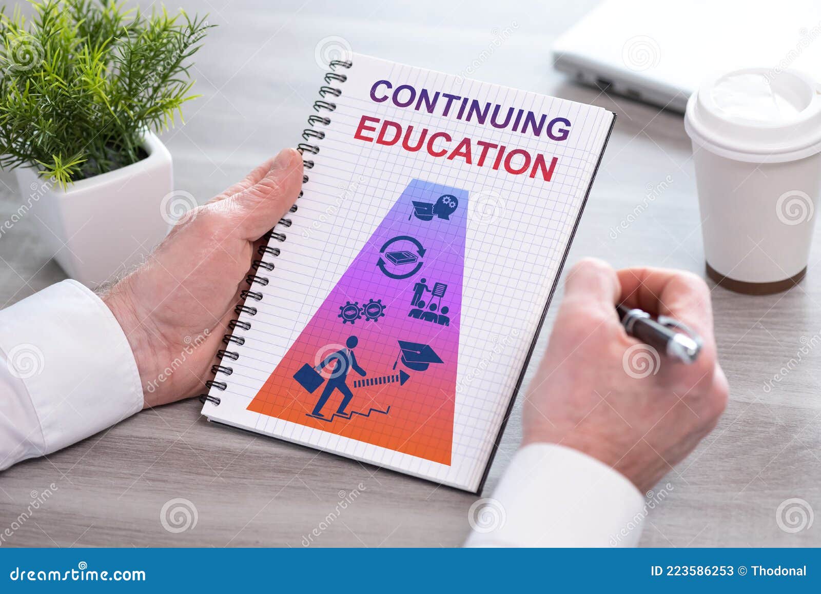 Continuing Education Concept on a Notepad Stock Image - Image of ...