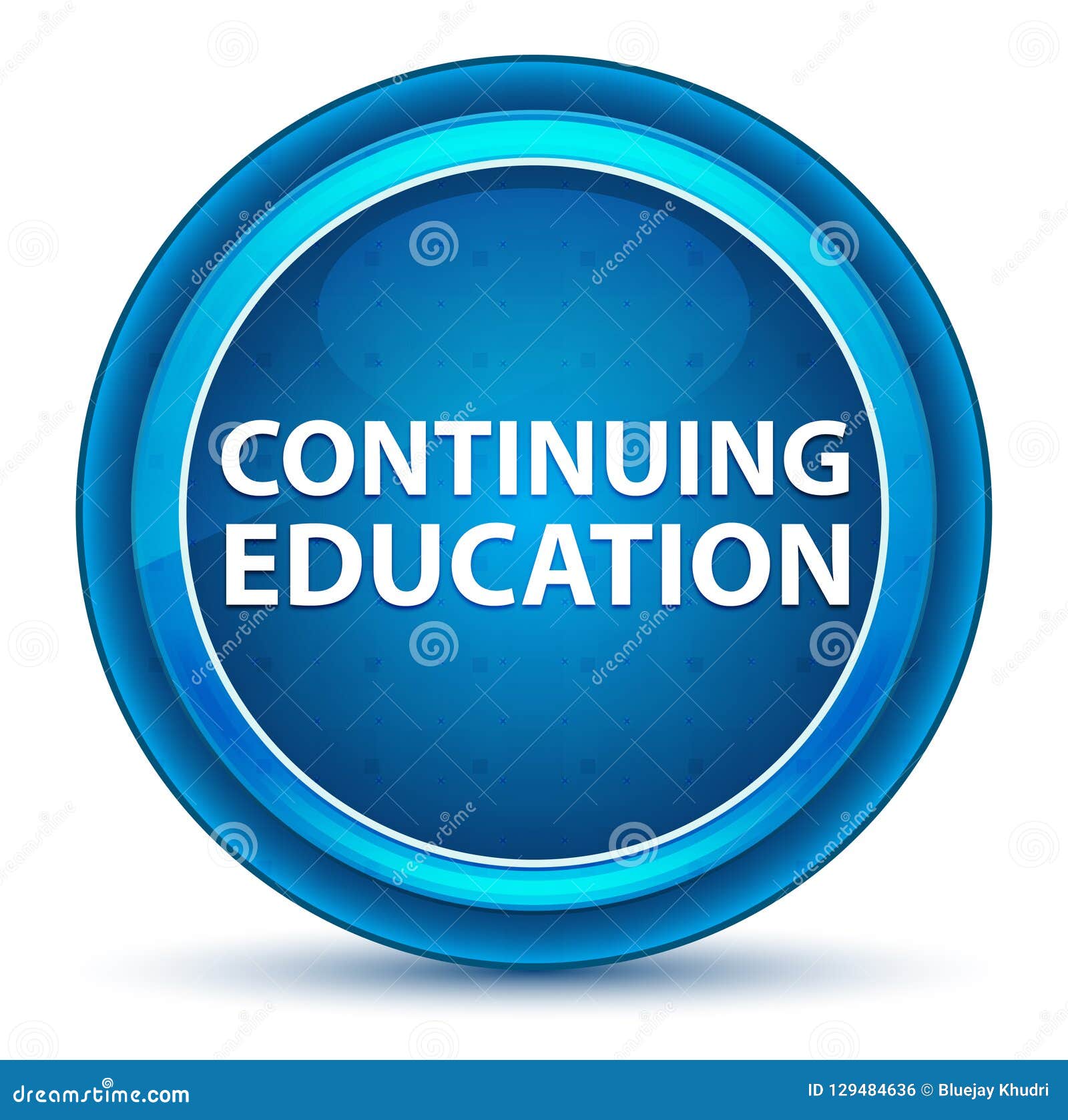 Continuing Education Eyeball Blue Round Button Stock Illustration ...