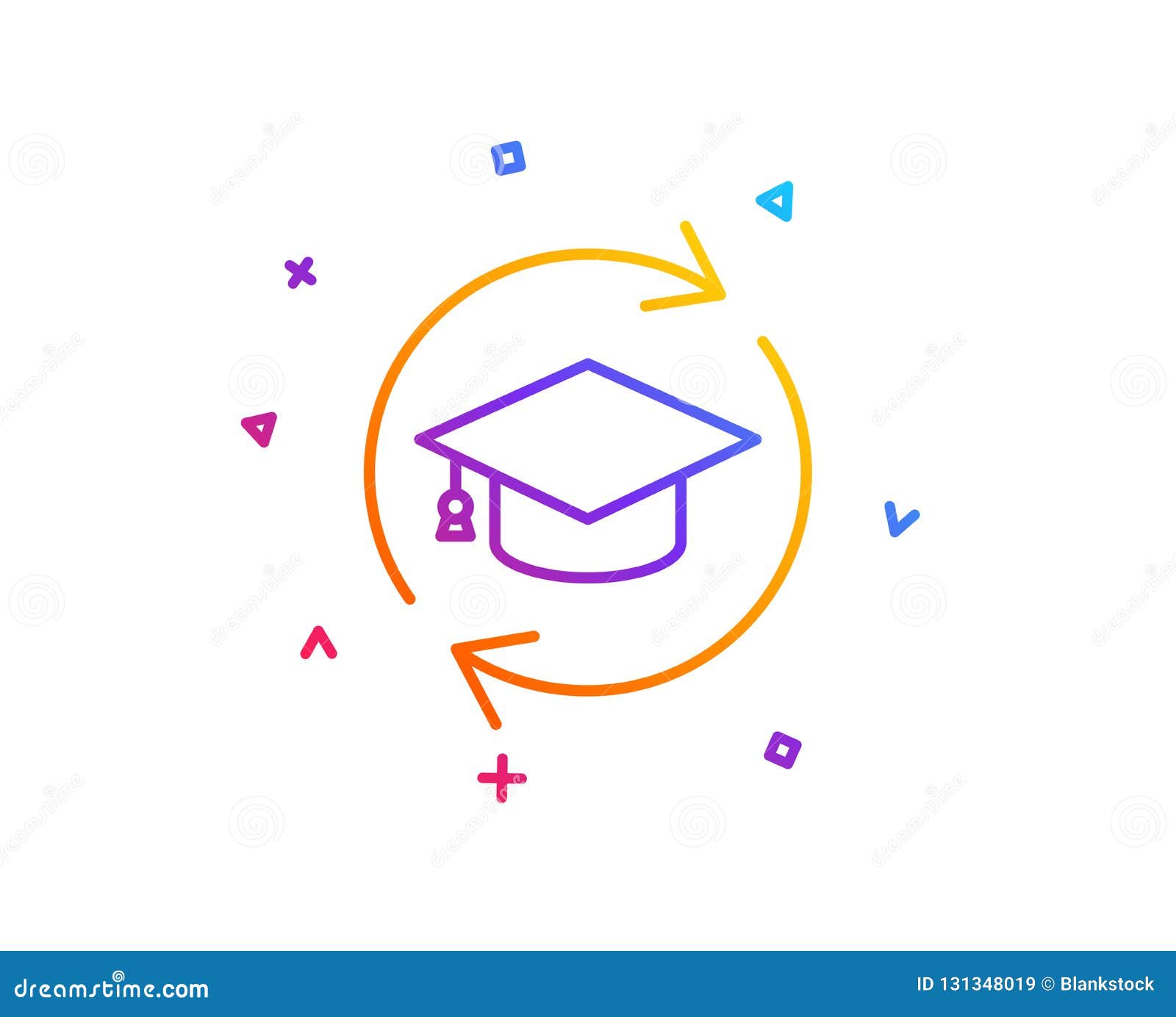 Continuing Education Line Icon. Online Education Sign. Vector Stock ...