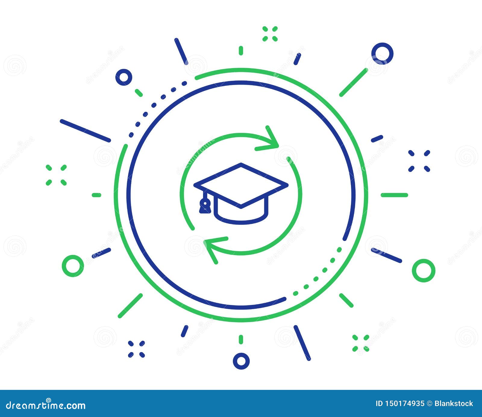 Continuing Education Line Icon. Online Education Sign. Vector Stock ...