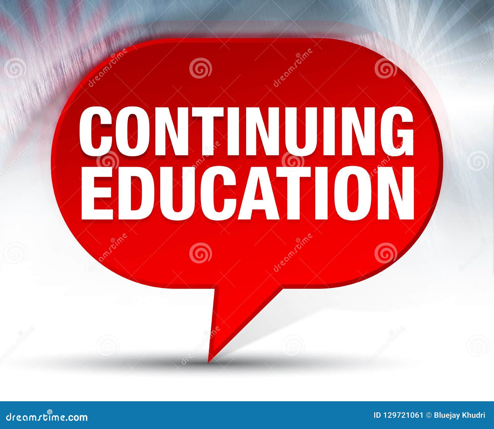Continuing Education Red Bubble Background Stock Illustration ...