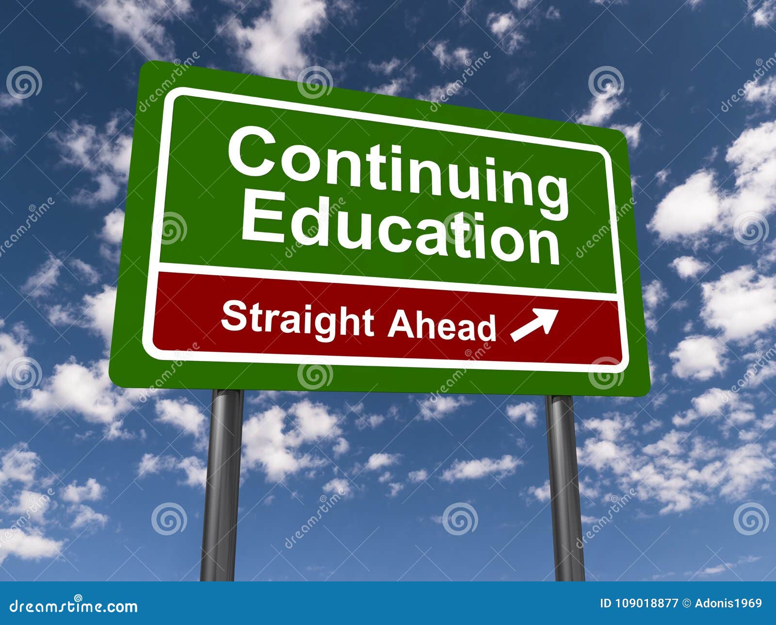 Continuing Education Straight Ahead Stock Illustration - Illustration ...