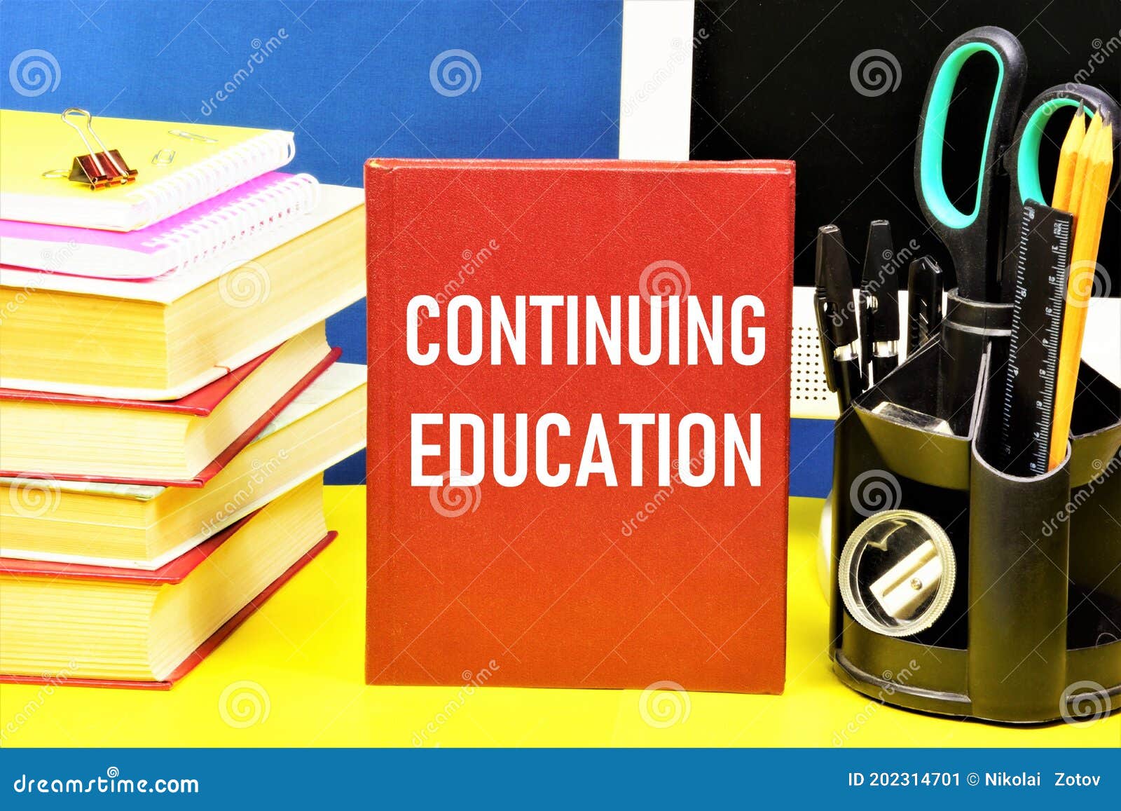 Continuing Education. Text Label in the Textbook Stock Image - Image of ...
