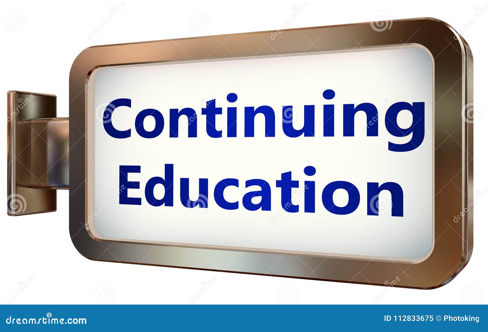 Continuing Education on Billboard Background Stock Illustration ...