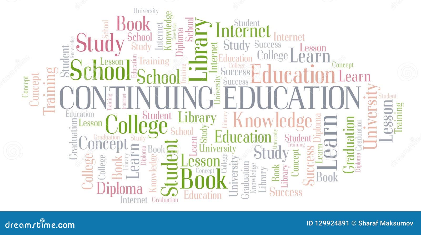Continuing Education Word Cloud. Stock Illustration - Illustration of ...