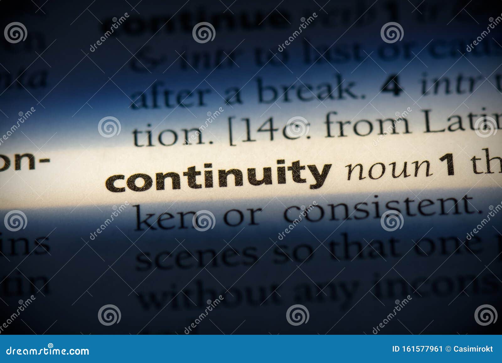 Continuity stock image. Image of continuity, highlighted - 161577961