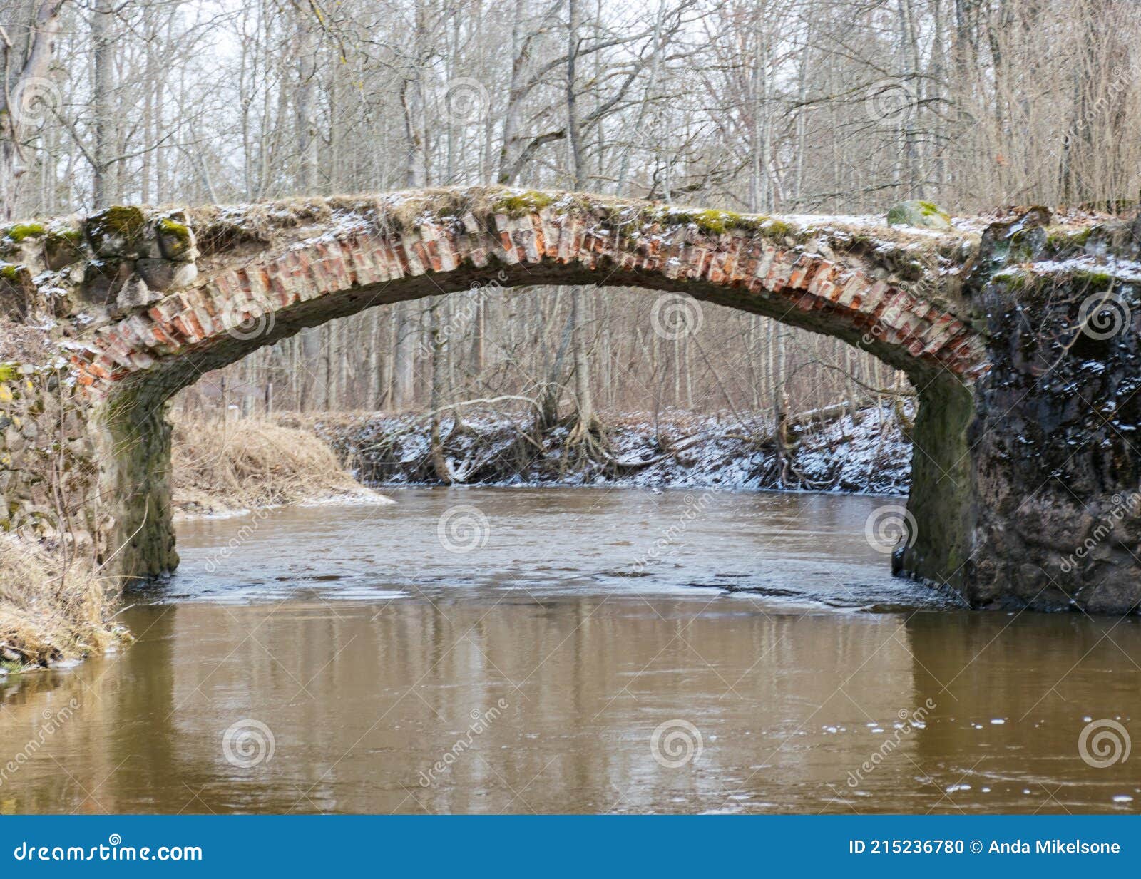 A Continuous Boulder Stone Bridge with a Brick Used for Masonry, Early ...