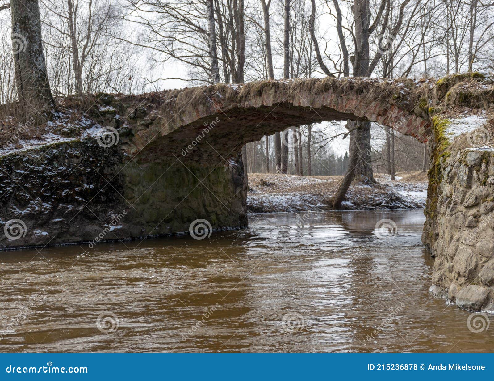 A Continuous Boulder Stone Bridge with a Brick Used for Masonry, Early ...