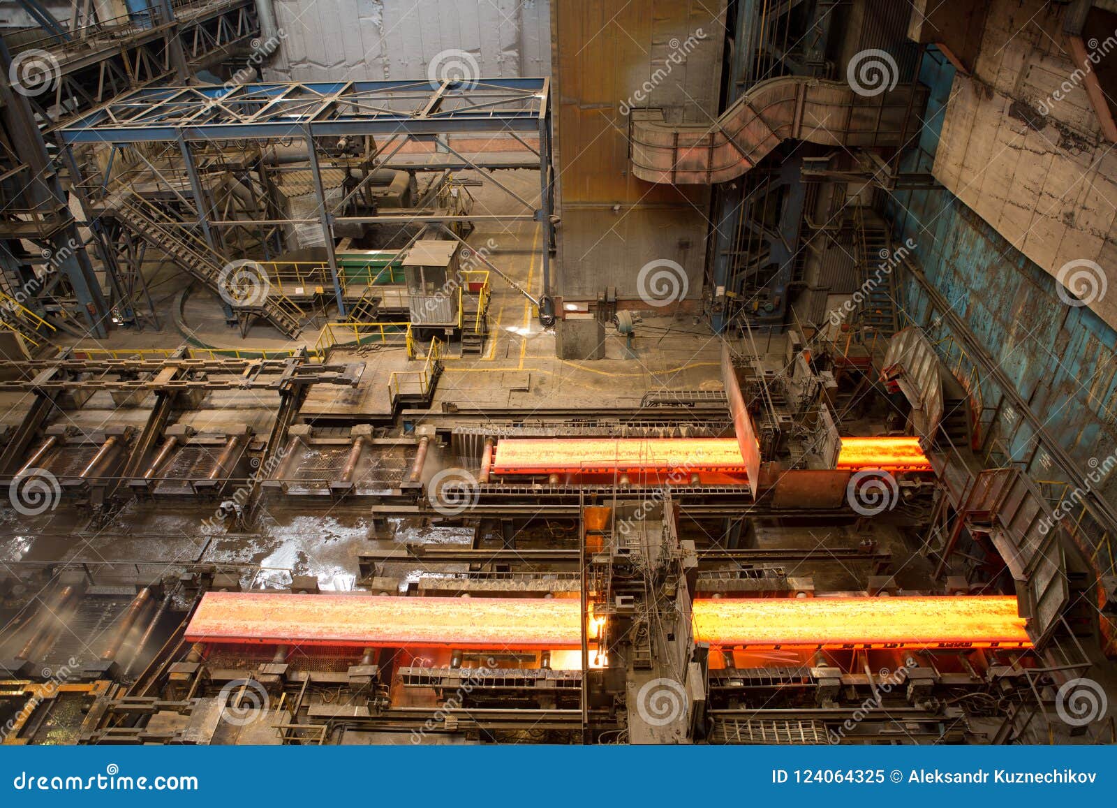 Continuous casting machine stock image. Image of bloom - 124064325