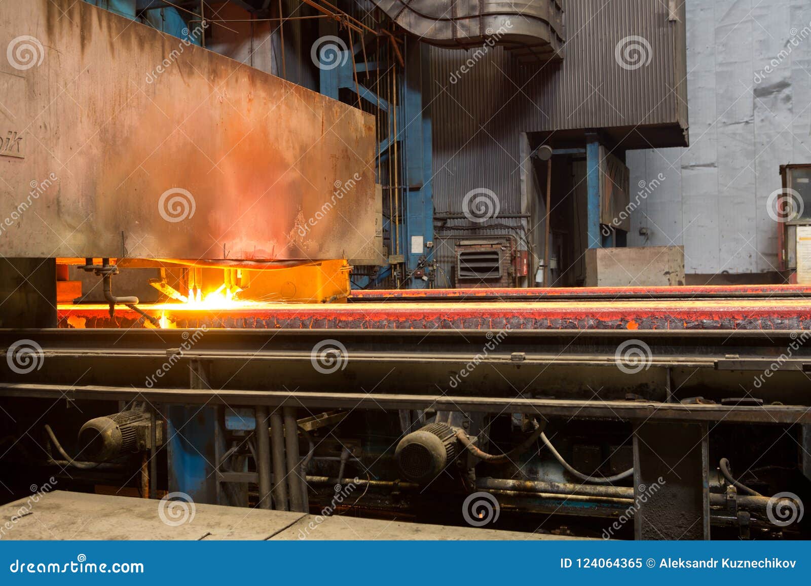 Continuous casting machine stock image. Image of iron - 124064365