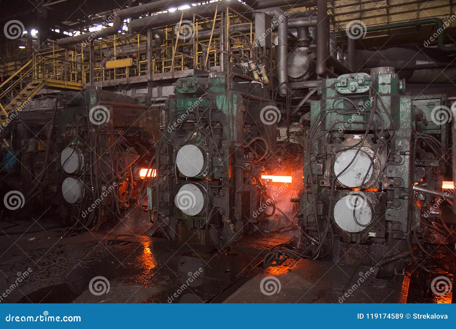 Continuous Casting Machine at the Metallurgical Plant Stock Image ...