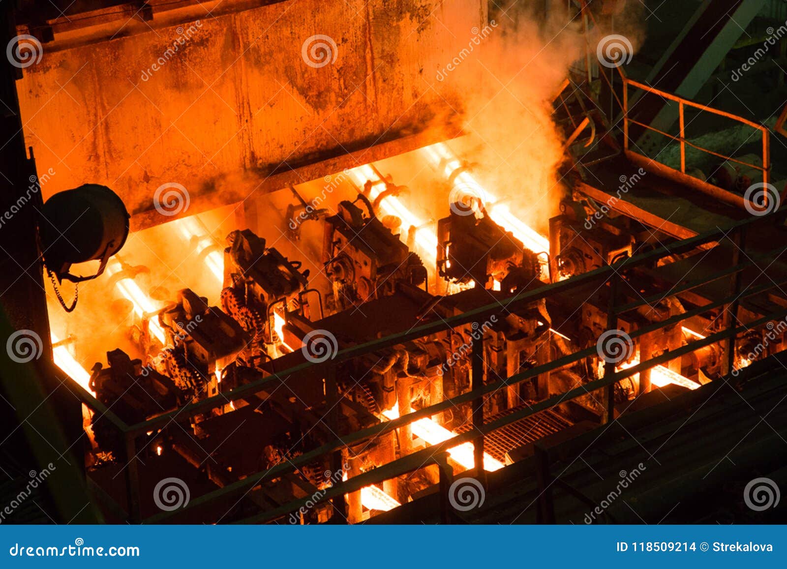 Continuous Casting Machine at the Metallurgical Plant Stock Photo ...