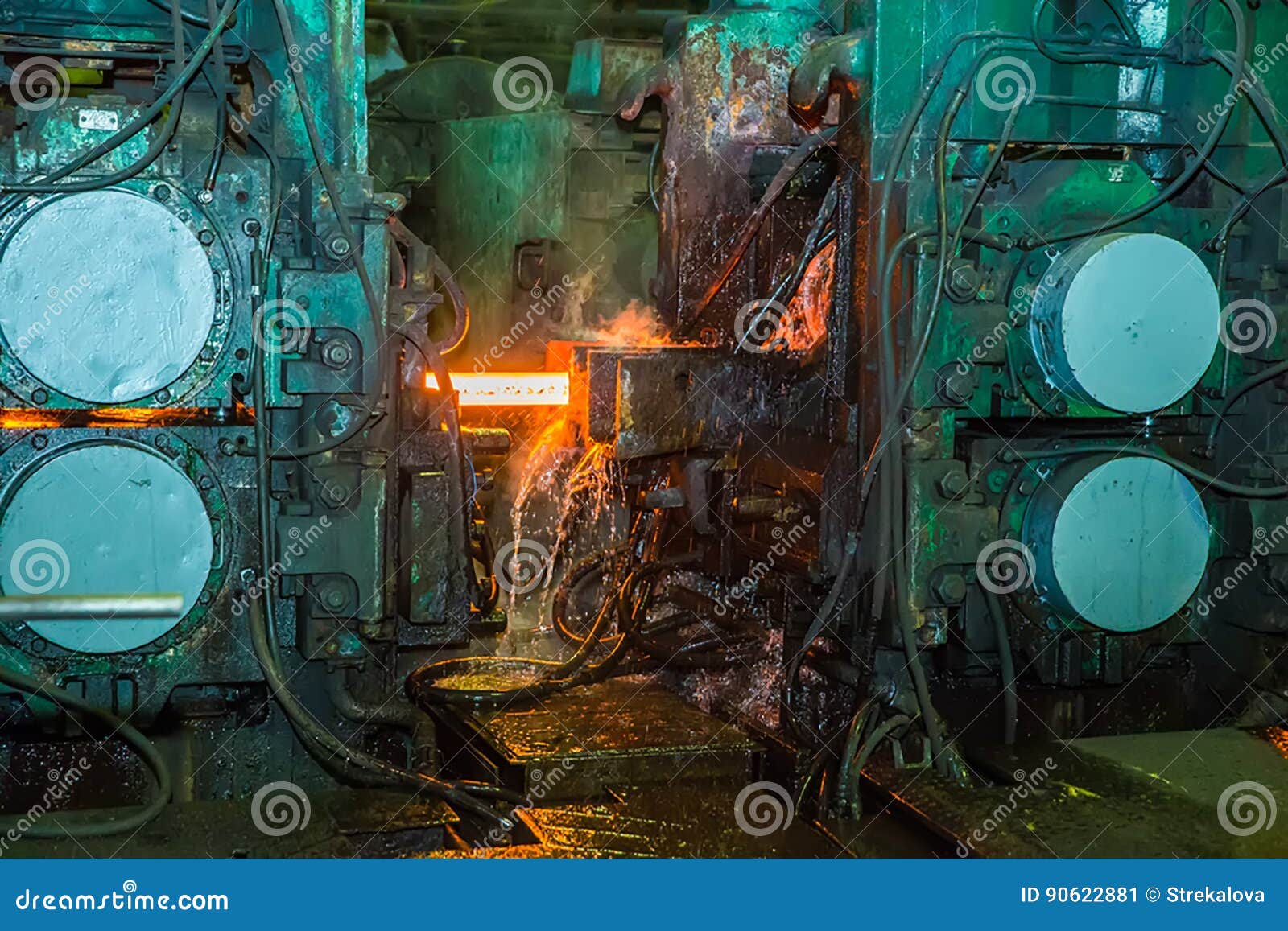 Continuous Casting Machine at the Metallurgical Plant Stock Image ...