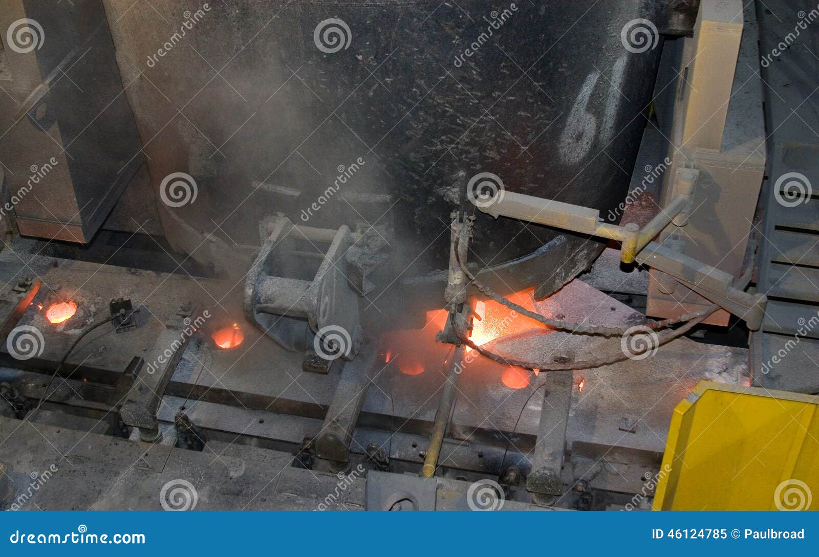 Continuous Casting for Steel. Stock Image - Image of work, tundish ...