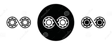 Continuous Changes Outline Icon Collection or Set. Continuous Changes ...