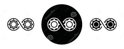 Continuous Changes Outline Icon Collection or Set. Continuous Changes ...