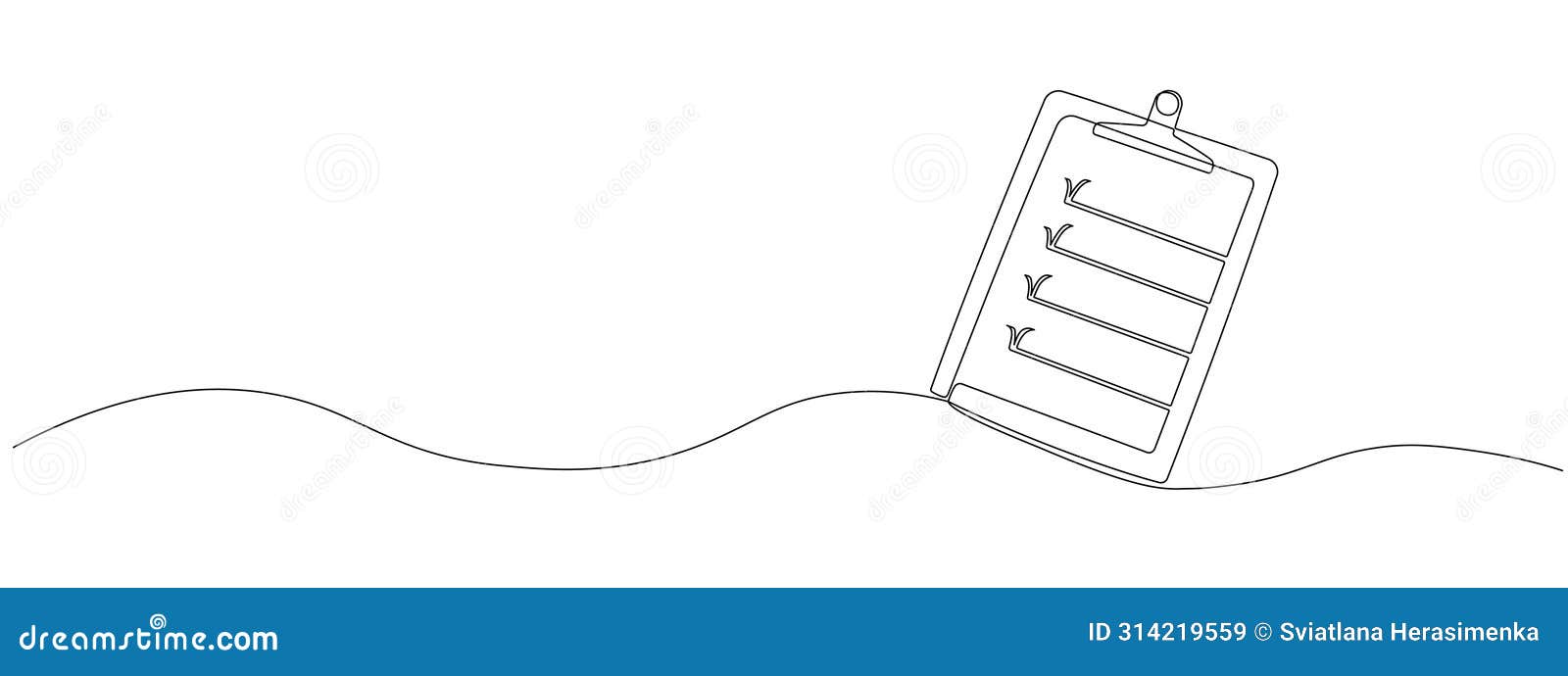 Continuous Clipboard Line Drawing with Checklist, To-do List, Testing ...