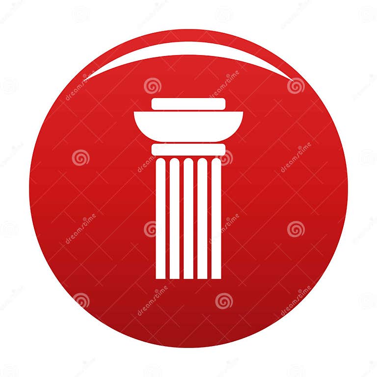 Continuous Column Icon Vector Red Stock Vector - Illustration of ...