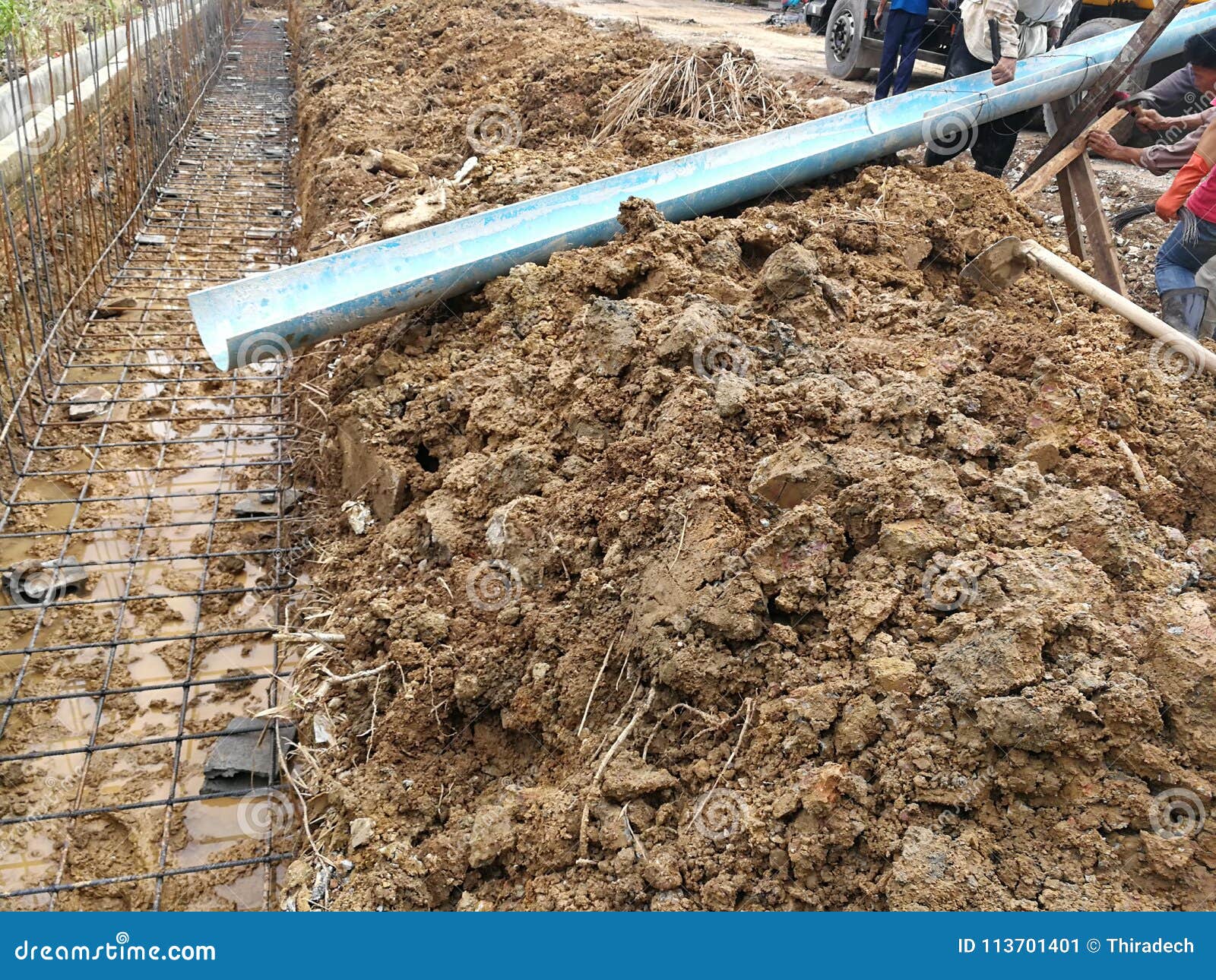 Continuous Concrete Casting Stock Image - Image of surface, equipment ...