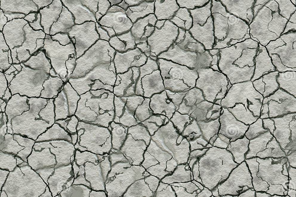 Continuous Cracked Ground Pattern Stock Illustration - Illustration of ...