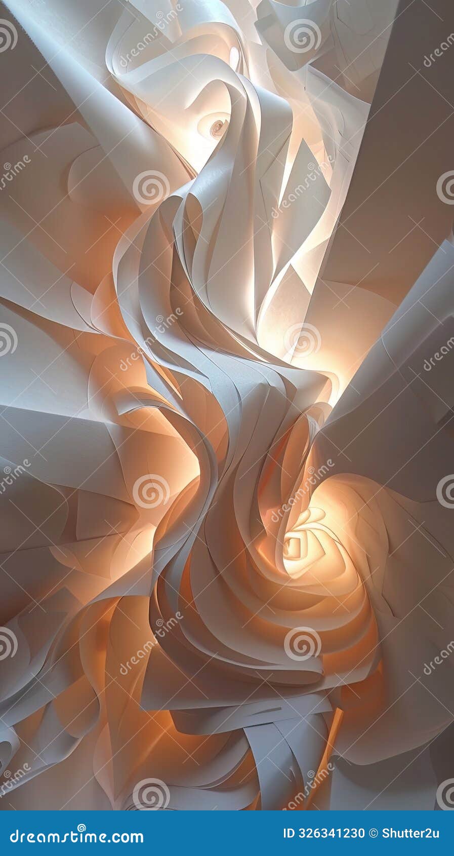 Continuous Creation Paper Winding on Spools Production Glow Stock ...