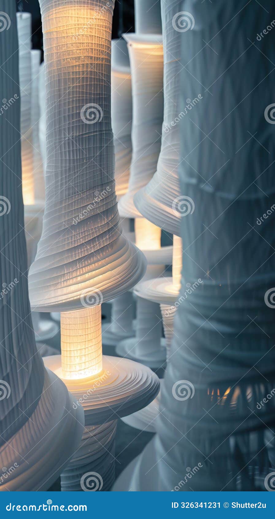 Continuous Creation Paper Winding on Spools Production Glow Stock ...