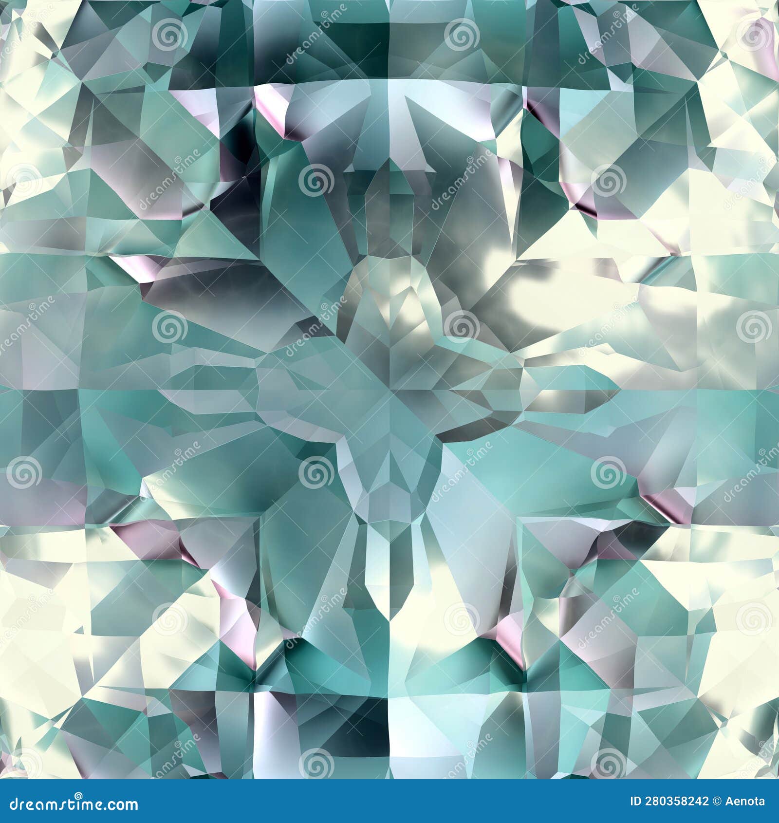 Continuous Crystal Pattern Background Stock Illustration - Illustration ...