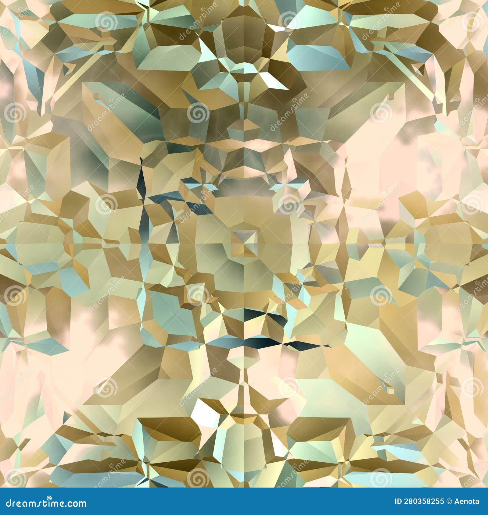 Continuous Crystal Pattern Background Stock Illustration - Illustration ...