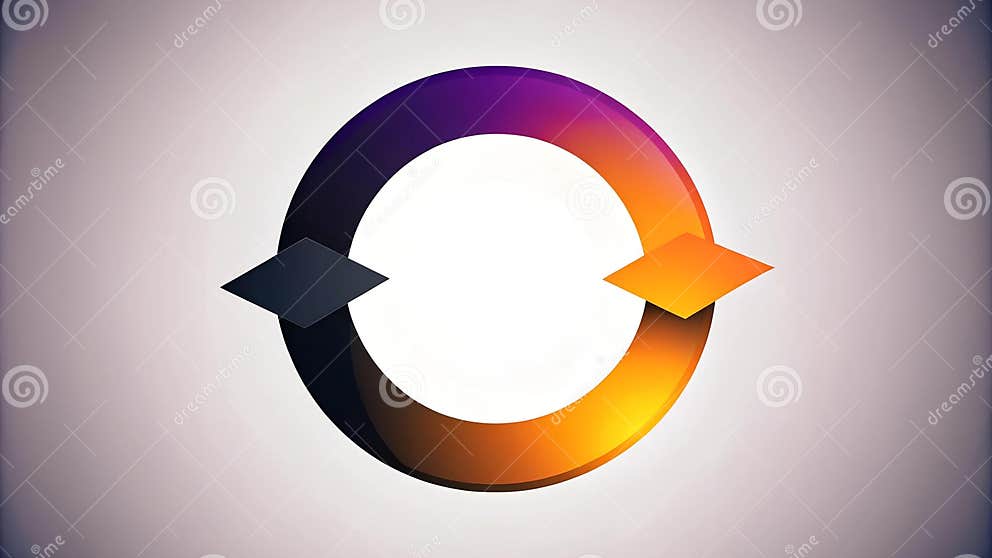 The Continuous Cycle of Day and Night Represented by a Black Arrow AI ...