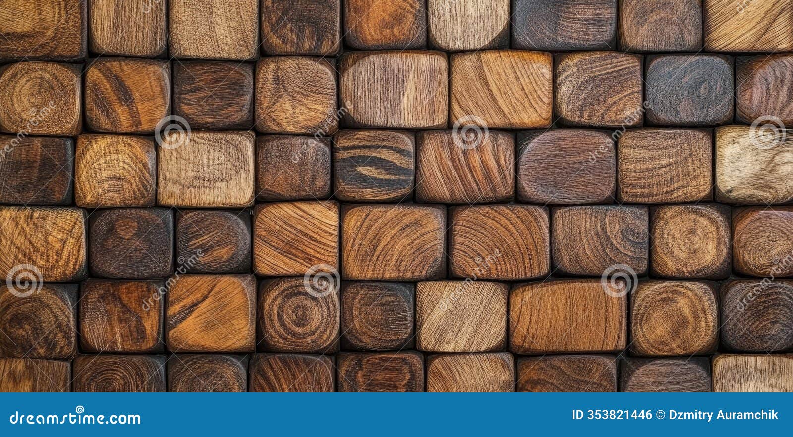A Continuous Design of an Abstract Cube Wall Made from Wood, Showcasing ...