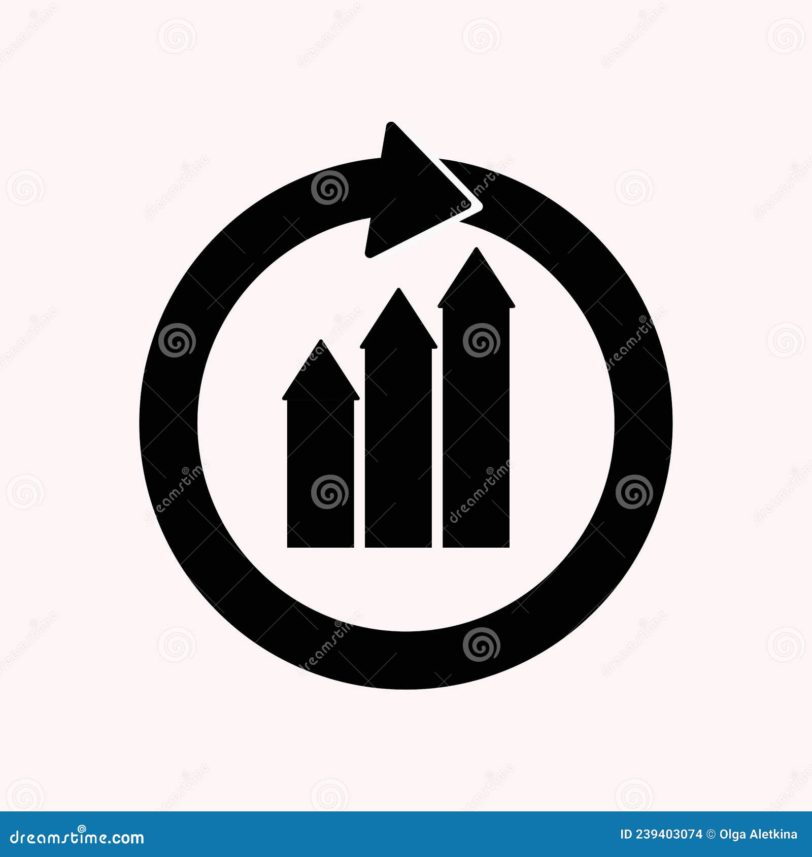 Continuous Development Simple Black Icon. Stroke Vector Illustration on ...
