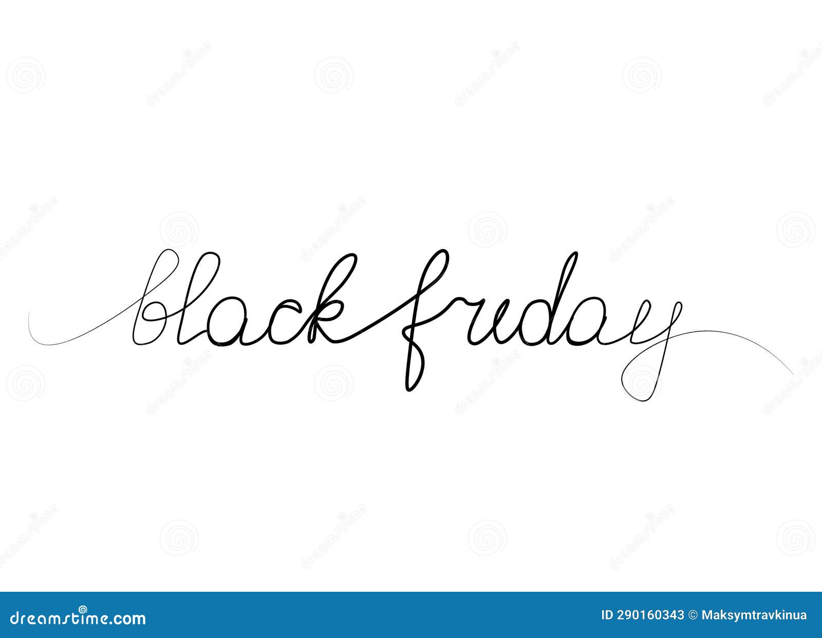 Continuous Drawing Black Friday One Line. Vector Illustration, Black ...