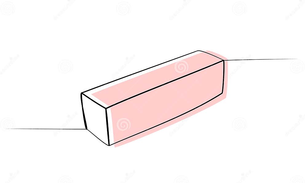 Continuous Drawing of a Buff for Nails of One Line. Stock Illustration ...