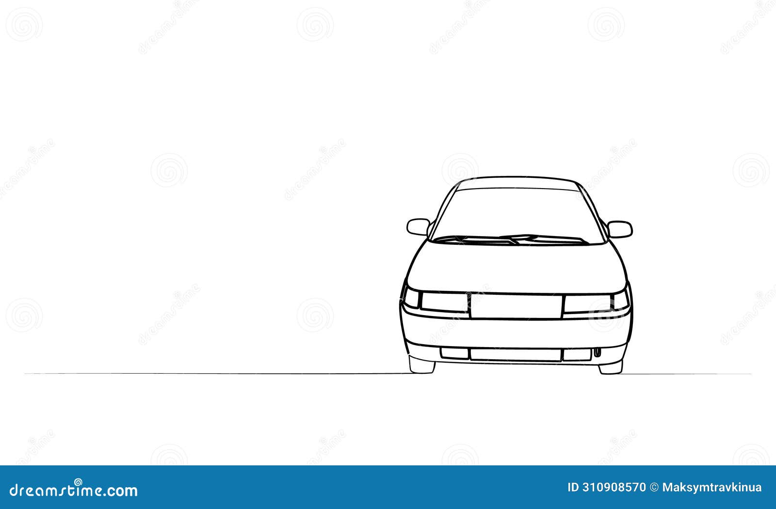 Continuous Drawing of a Car with One Line. Vector Stock Vector ...