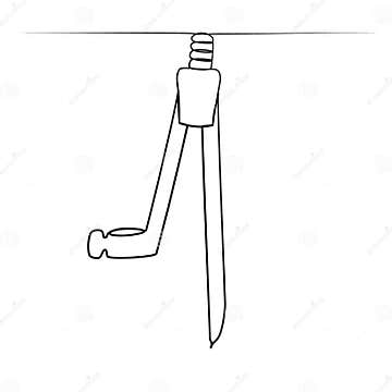 Continuous Drawing of a Compass with a Bend To Draw a Circle in One ...
