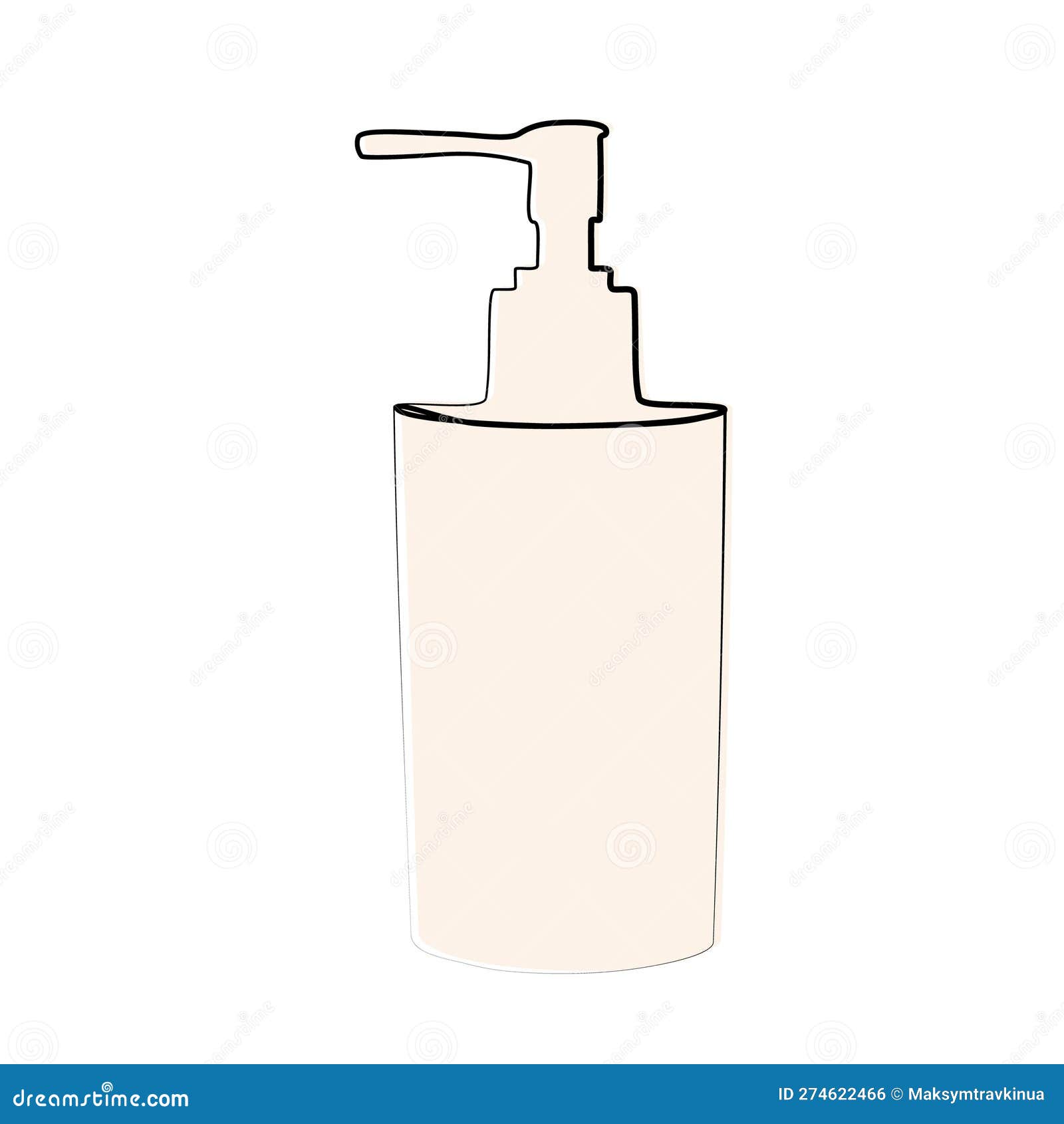 Continuous Drawing of the Dispenser with One Line. Stock Vector ...