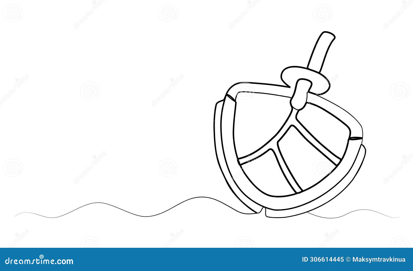 Continuous Drawing of the Dough Mixer Attachment in One Line. Vector ...