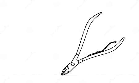 Continuous Drawing of Forceps in One Line. Illustration Stock ...