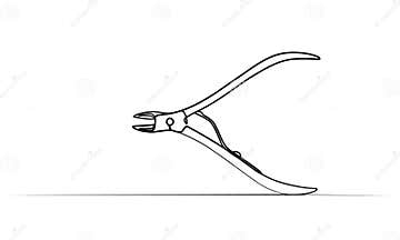 Continuous Drawing of Forceps in One Line. Illustration Stock ...
