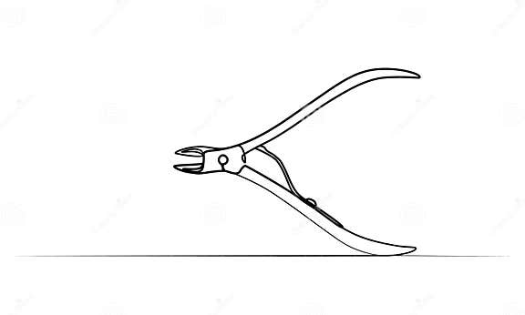 Continuous Drawing of Forceps in One Line. Illustration Stock ...