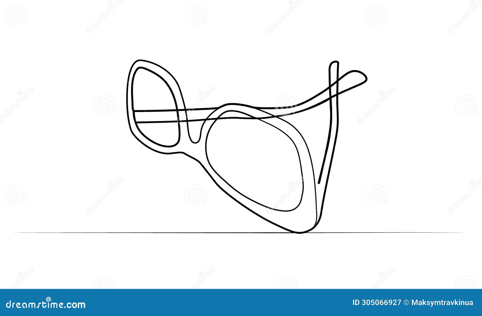 Continuous Drawing of Glasses with One Line. Illustration Stock Vector ...