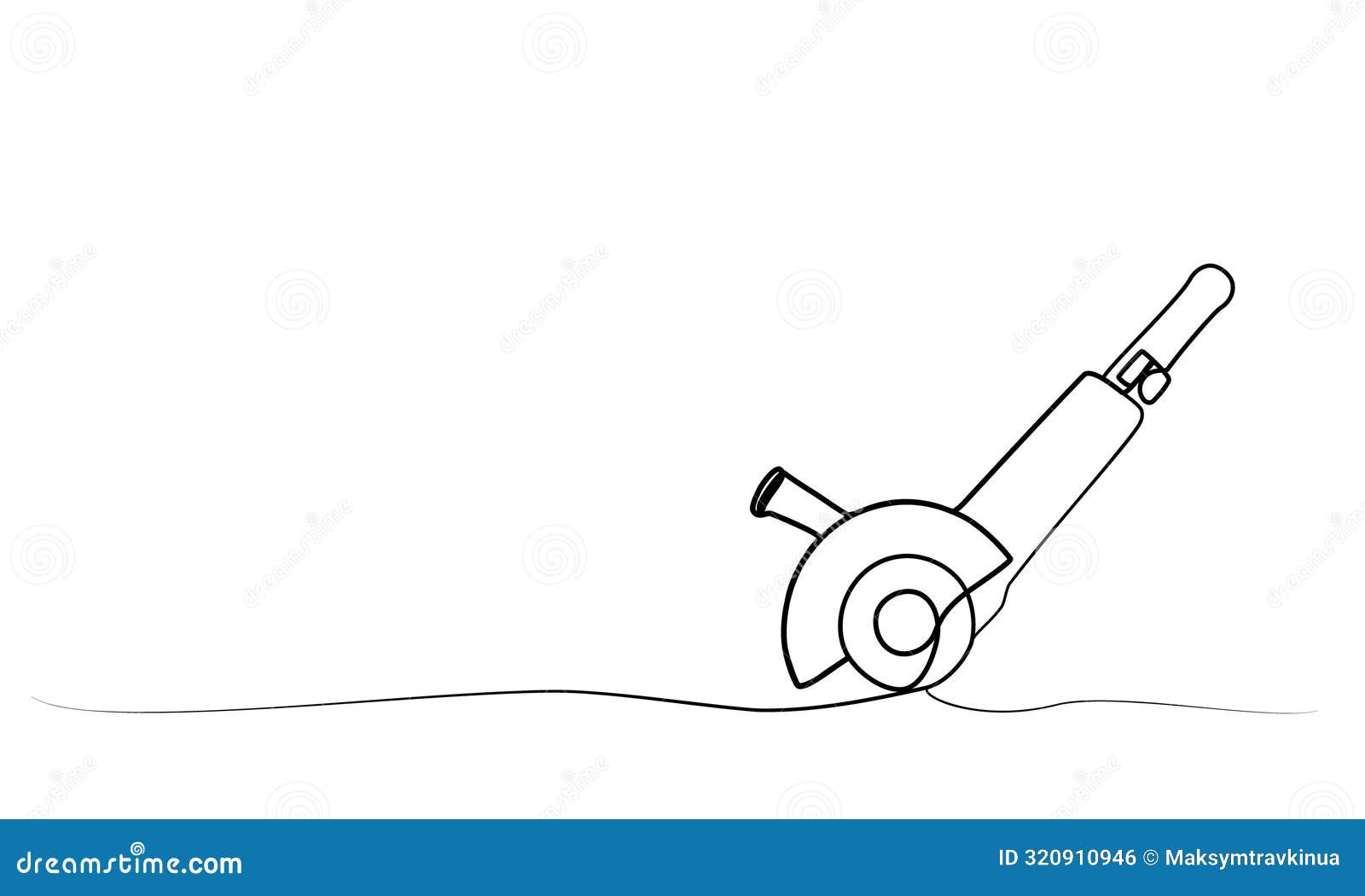 Continuous Drawing of Grinder Tool with One Line. Vector Stock Vector ...